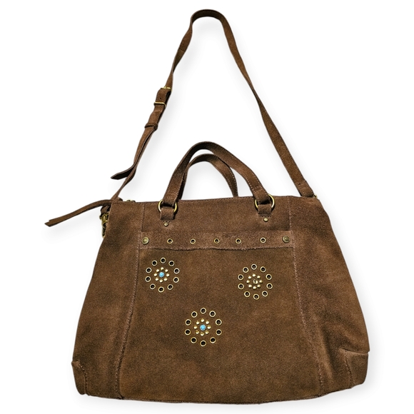 The Sak | Bags | The Sak Ojai Teak Brown Suede Leather Studded Boho ...